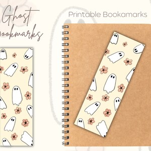 6 Halloween Ghost Bookmarks Printable Bookmarks Cute Boho - Etsy