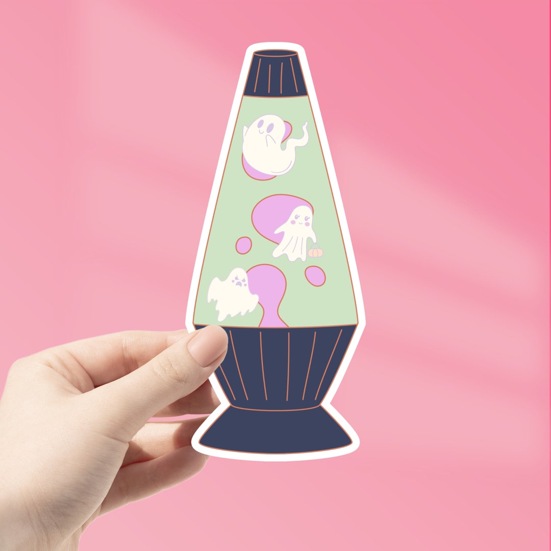 Ghost Lava Lamp Sticker, Halloween Ghost Sticker, Ghost Laptop Decal ...