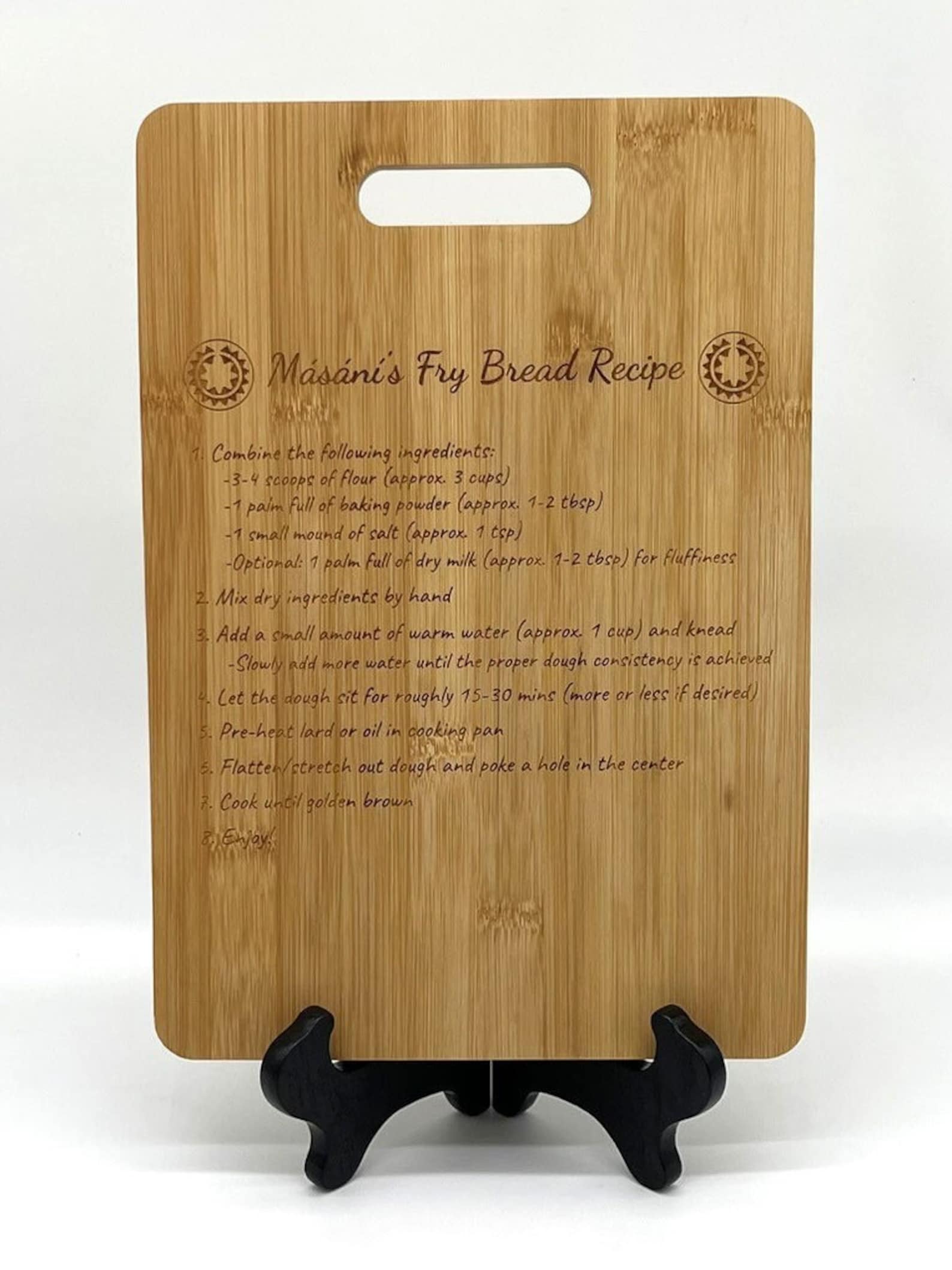 Navajo Fry Bread Recipe Laser Engraved Bamboo Cutting Board - Etsy
