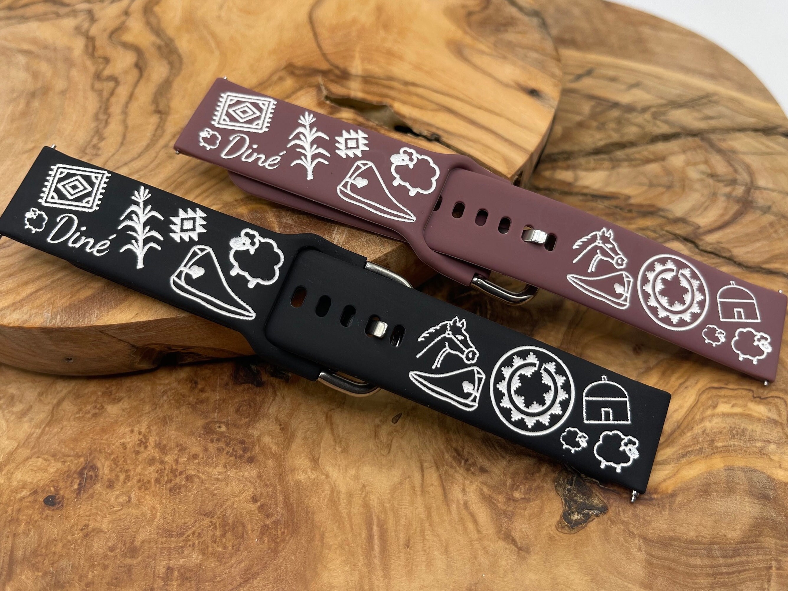 Navajo Themed Watch Band (samsung Watch Compatible), Laser Engraved ...