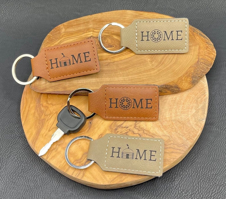 Navajo Themed "home" Key Chain With Personalization - Etsy