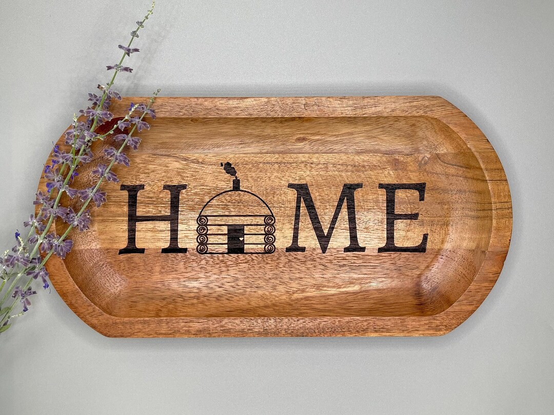 Navajo Hogan Laser Engraved “home” Oval Decoration Tray, Laser Engraved ...