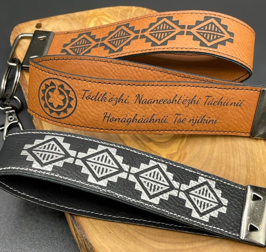 Navajo Clan Key Chain/wristlet With Personalization - Etsy