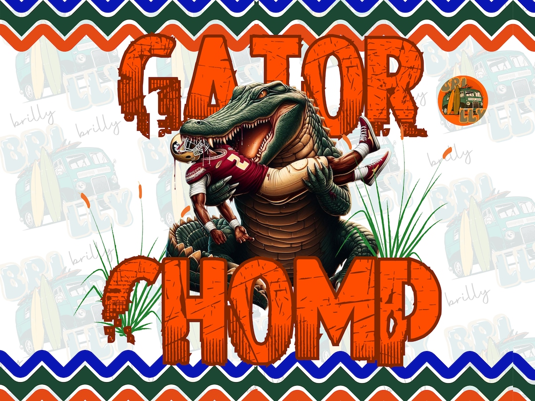 Florida Football Team UF Gator Chomp FSU Vs Uf Gators Digital File PNG ...