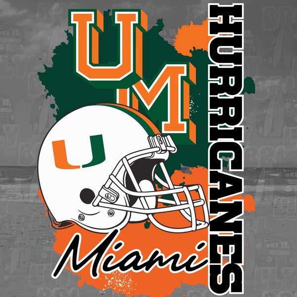 Miami Hurricanes Svg - Etsy