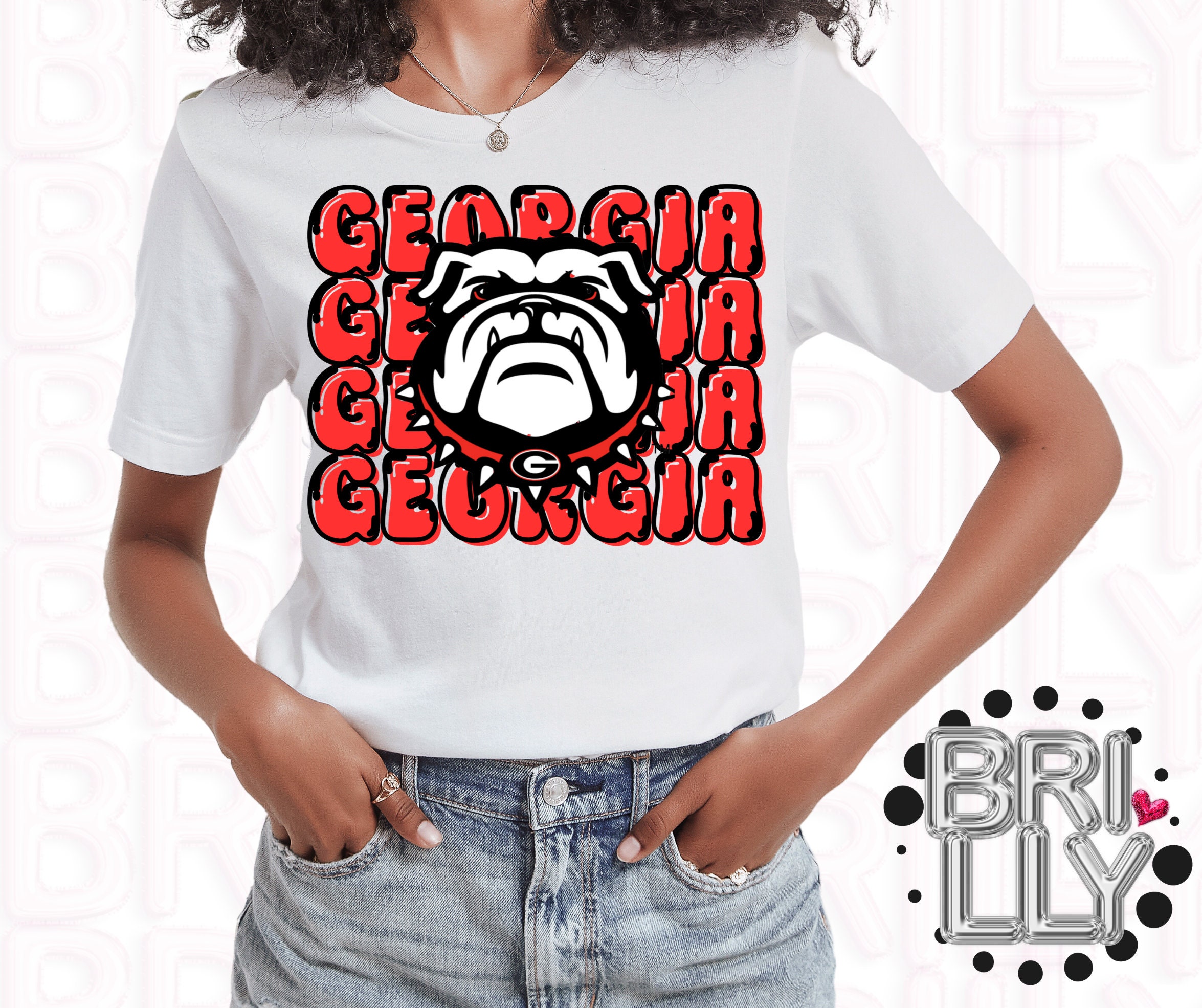 Georgia Bulldogs Bulldogs Football Team Red and Black PNG Digital - Etsy