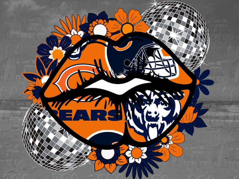 Chicago Football Chicago Bears Team Football Lips DIGITAL File PNG - Etsy