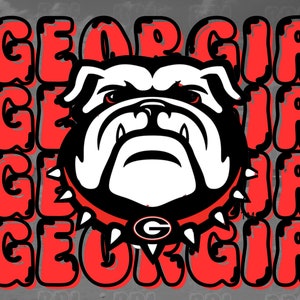 Georgia Bulldogs Bulldogs Football Team Red and Black PNG Digital - Etsy