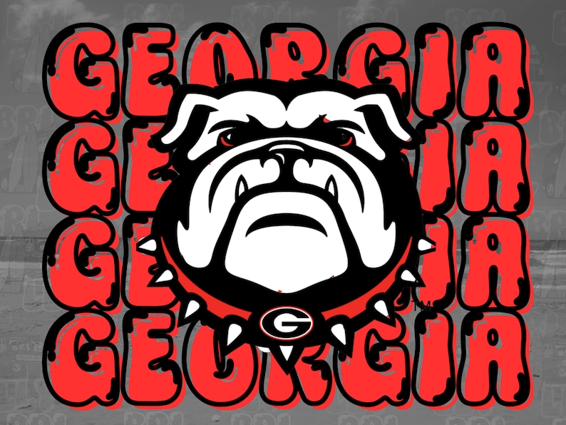 Georgia Bulldogs Bulldogs Football Team Red and Black PNG Digital - Etsy