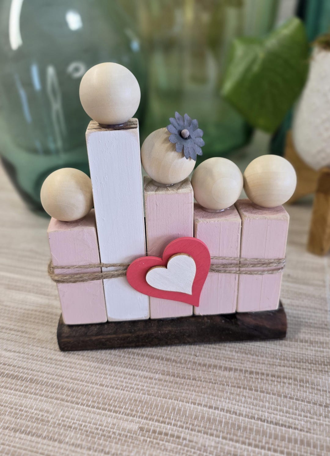 Family Wooden People Blocks - ** 3 - 6 Inches** Family Love Set of 5 ...