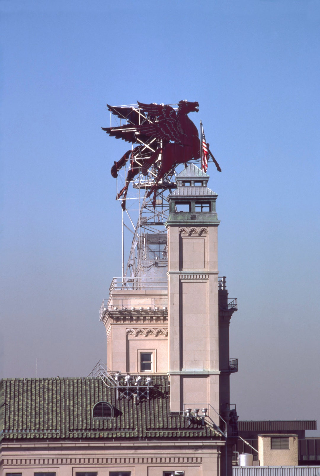 Flying Red Horse Pegasus Dallas Texas Vintage Wall Display Cards Poster ...