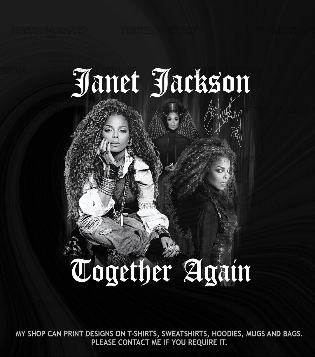 Janet Jackson PNG, Janet Jackson Shirt Design, Janet Jackson Together ...