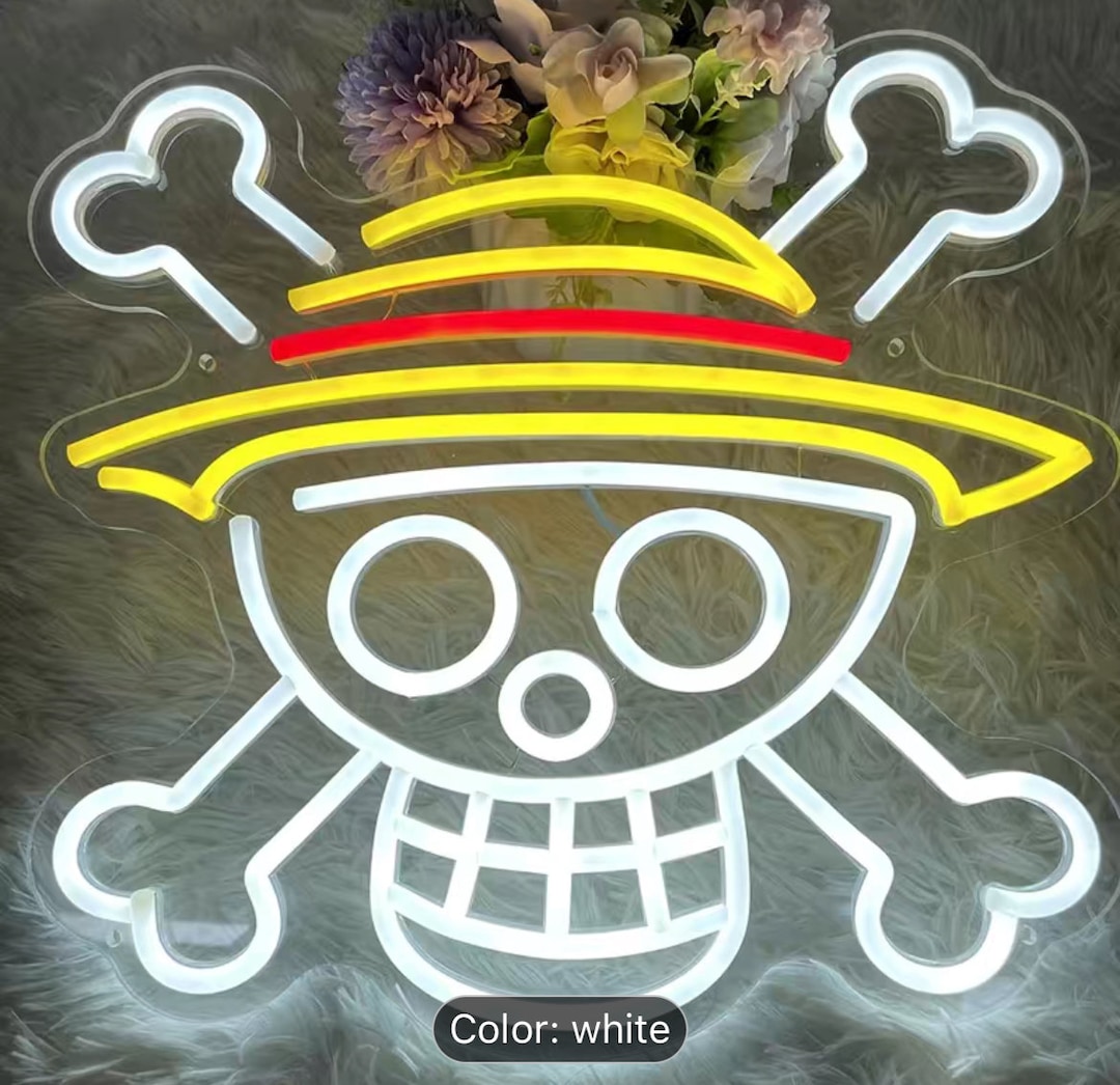 Neon Pirate One Piece Anime Sign Acrylic - Etsy