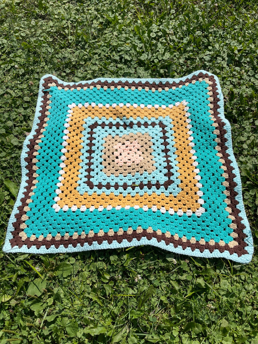 Small Granny Square Blanket - Etsy