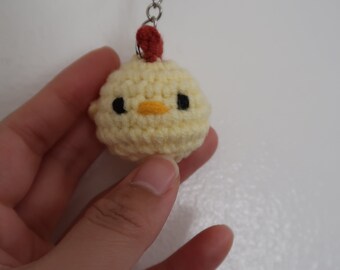 Easter Chicken Keychain Key Ring Handmade Chick Gift Idea Felt Farm ...