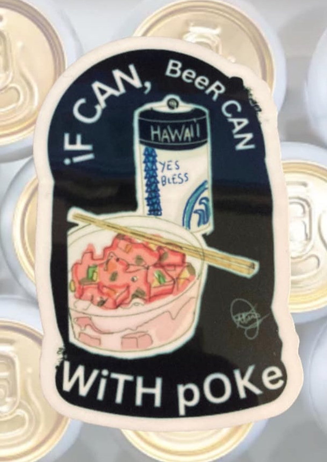 IF CAN, Beer CAN Sticker - Etsy