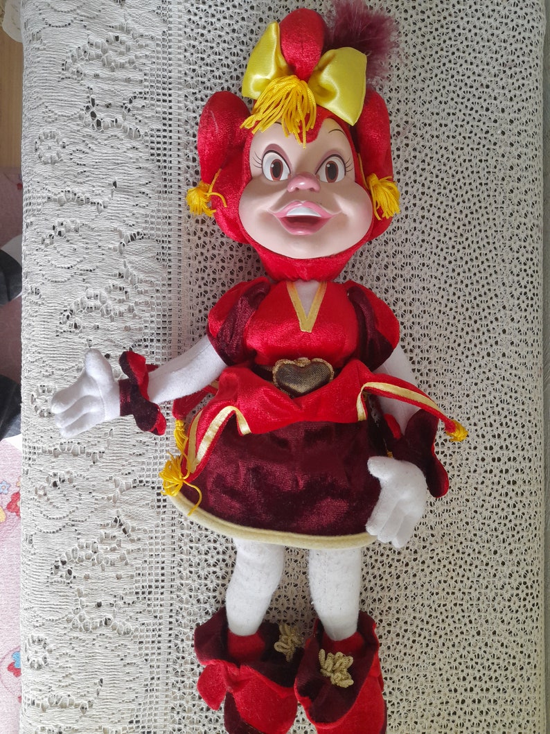 Efteling,pardoes, Harlequin Doll, Vintage Clown, Harlequin, Rubber Face ...
