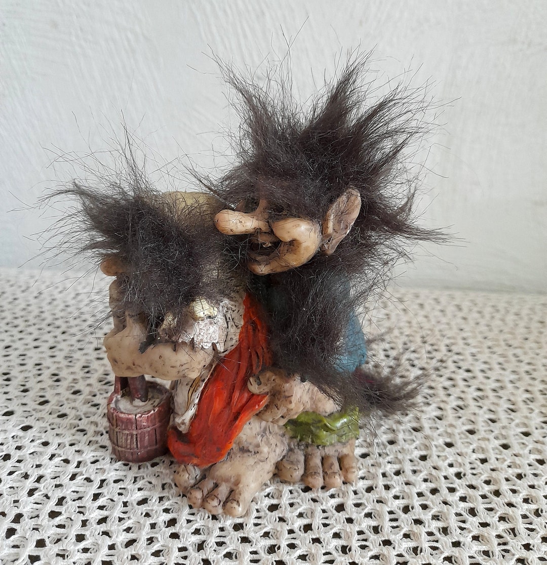 Sex Trolls, Norwegian Trolls, Ceramic Trolls, Amorous Trolls, Pair of ...