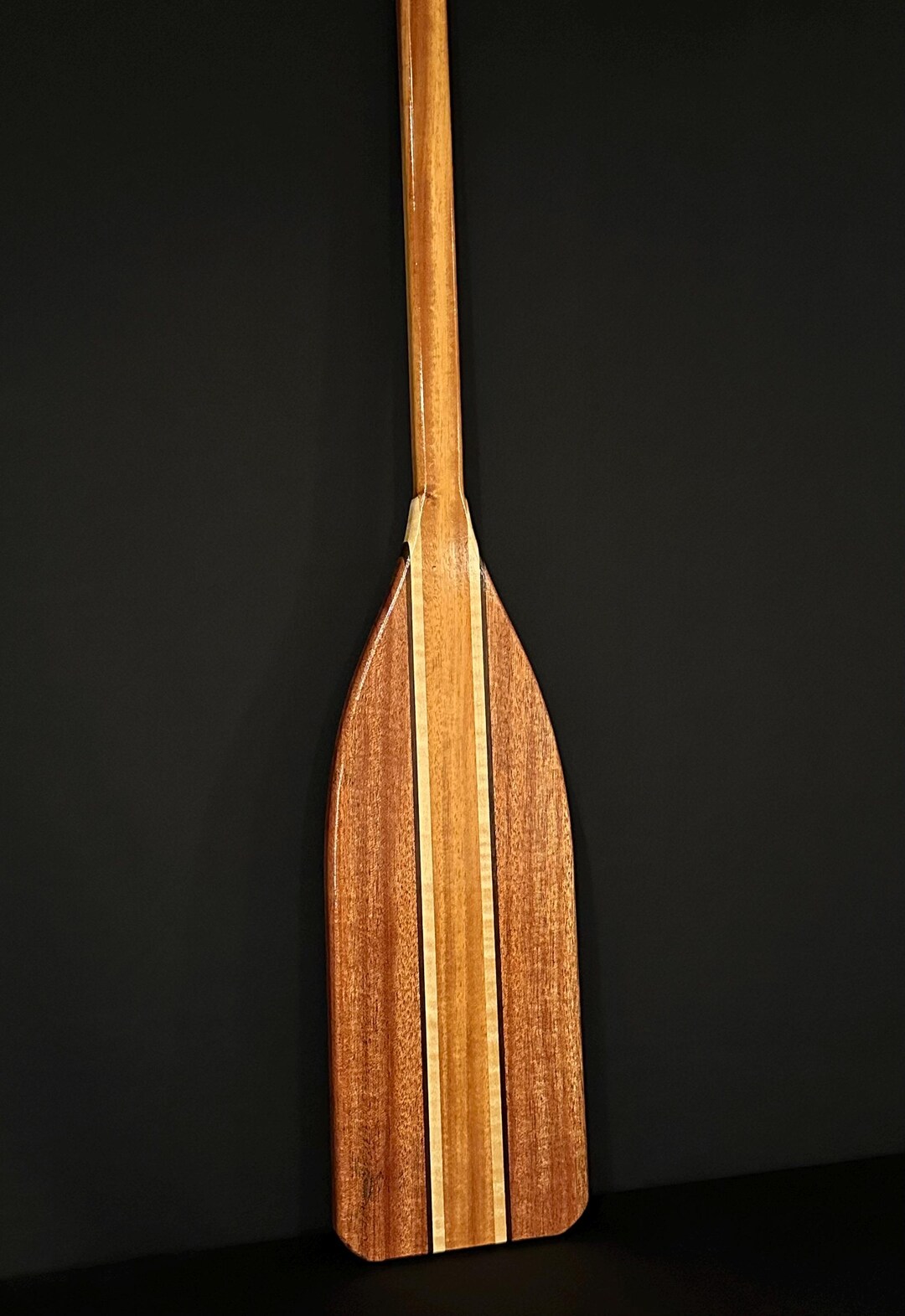 48" African Mahogany, Soft Curly Maple and Peruvian Walnut Canoe Paddle ...