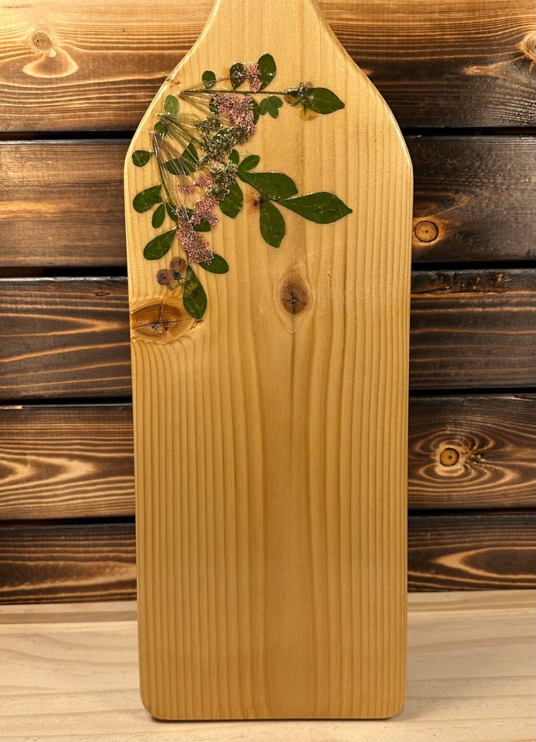 48" Douglas Fir Canoe Paddle Decorated With Pressed Dried Flowers - Etsy