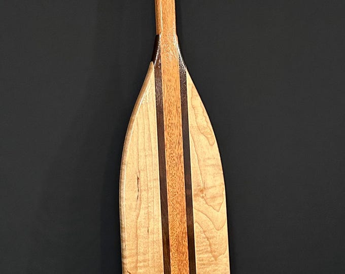 48" African Mahogany, Peruvian Walnut and Soft Curly Maple Canoe Paddle ...