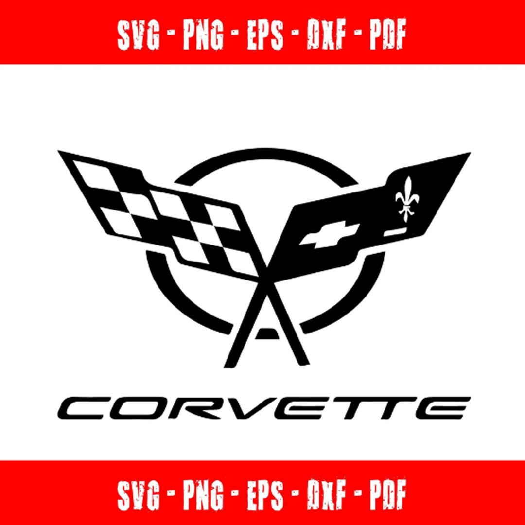 Corvette Car Logo, Png, Pdf, Eps, Dxf, Svg, Cricut cut file Instant ...
