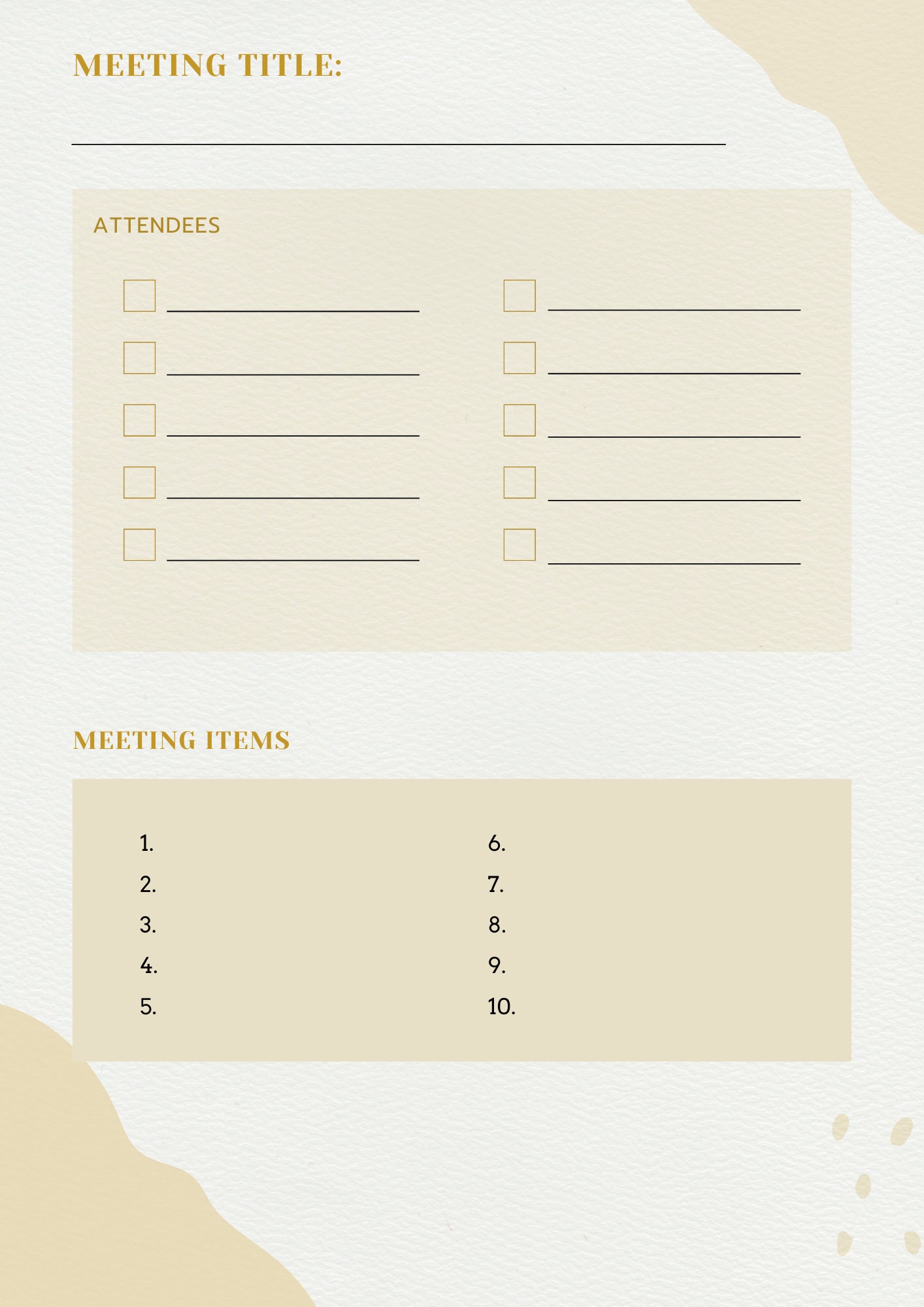 Minimalistic, Pastel, Simple Meeting Agenda Template, Minute Meeting ...