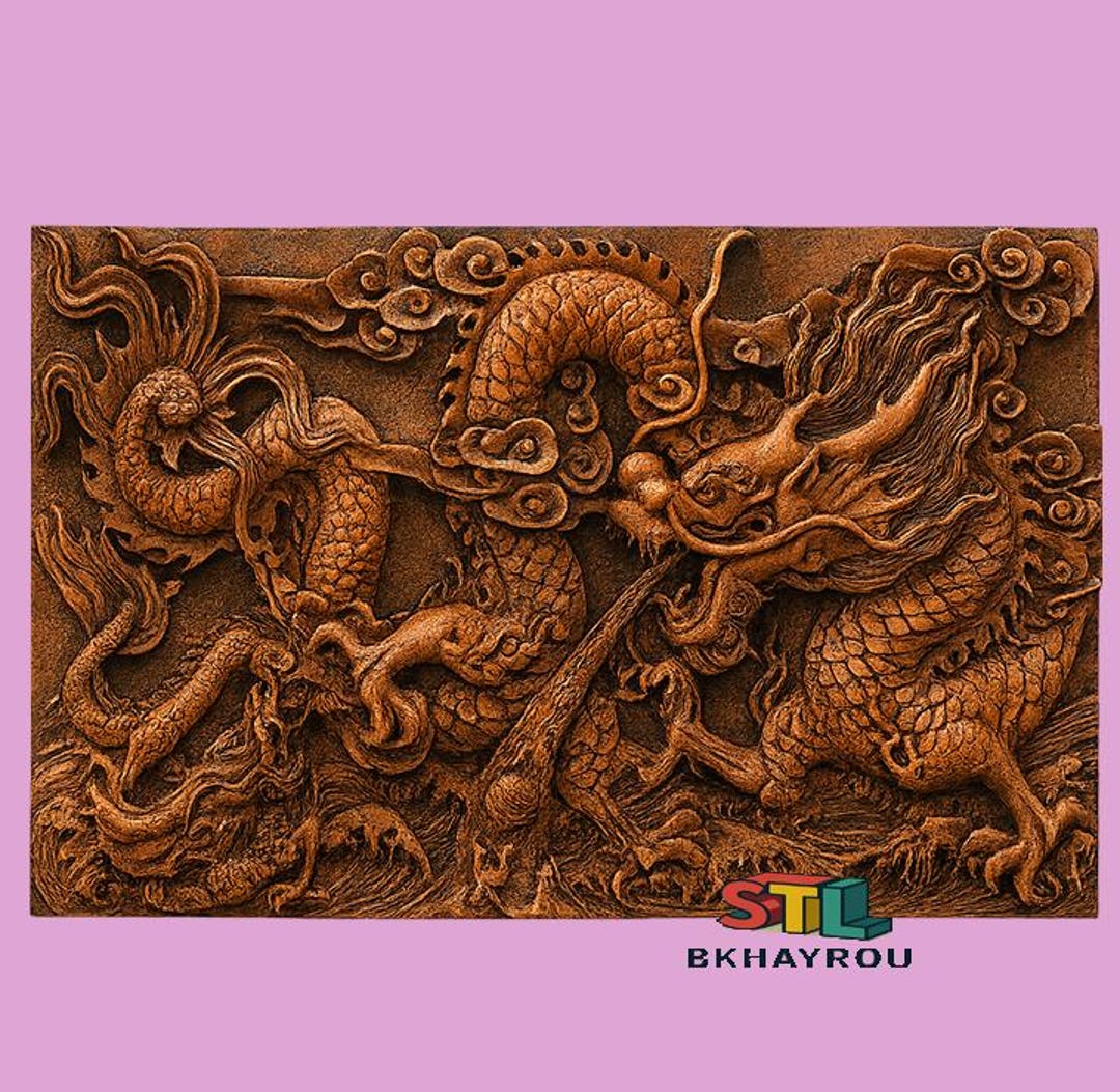 Detailed Dragon STL File, 3D Print Model, CNC Router, Laser Cut ...