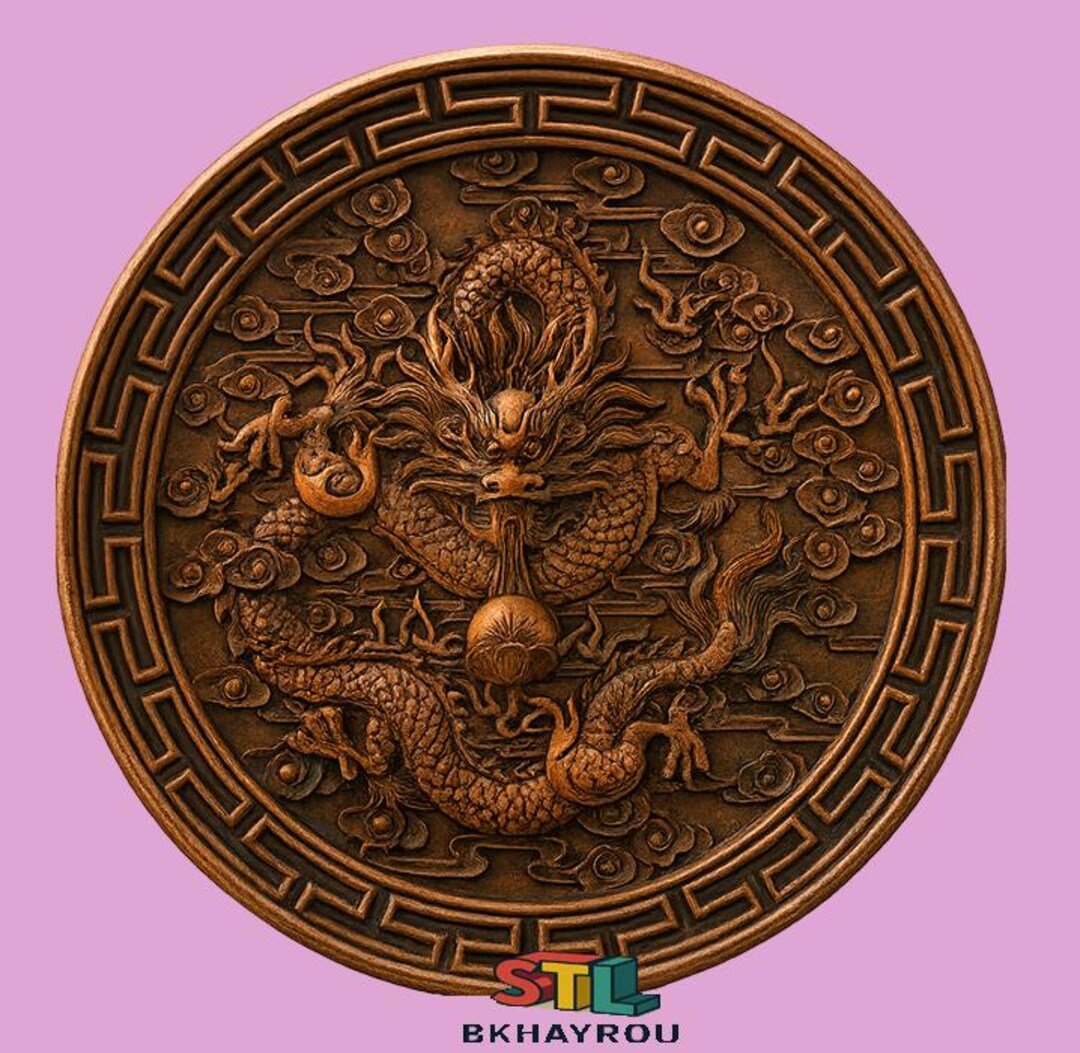 Chinese Dragon STL File for 3D Printing, CNC Route, Laser, Chinese ...