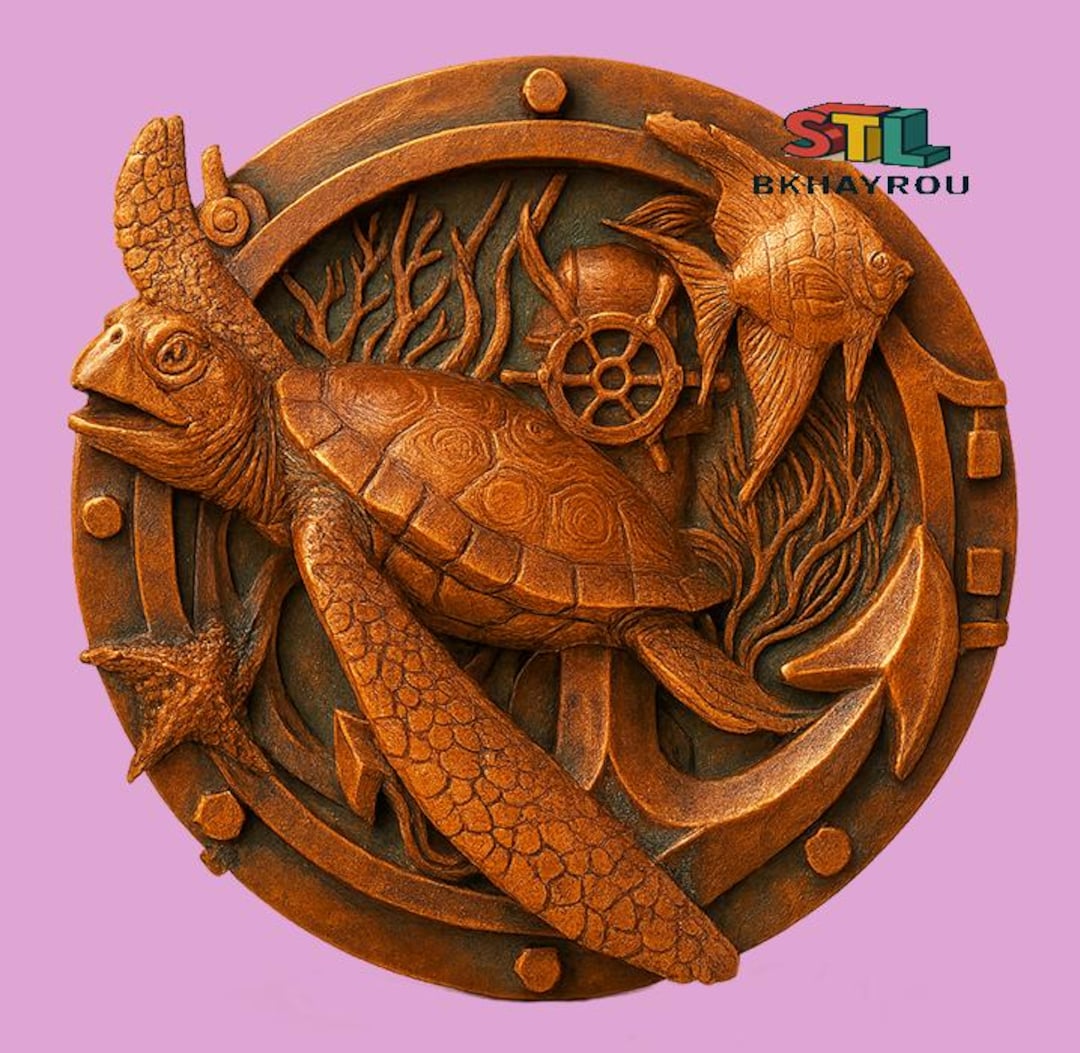 Sea Turtle 3D Model STL File: CNC Router, Laser Cut (digital Download ...