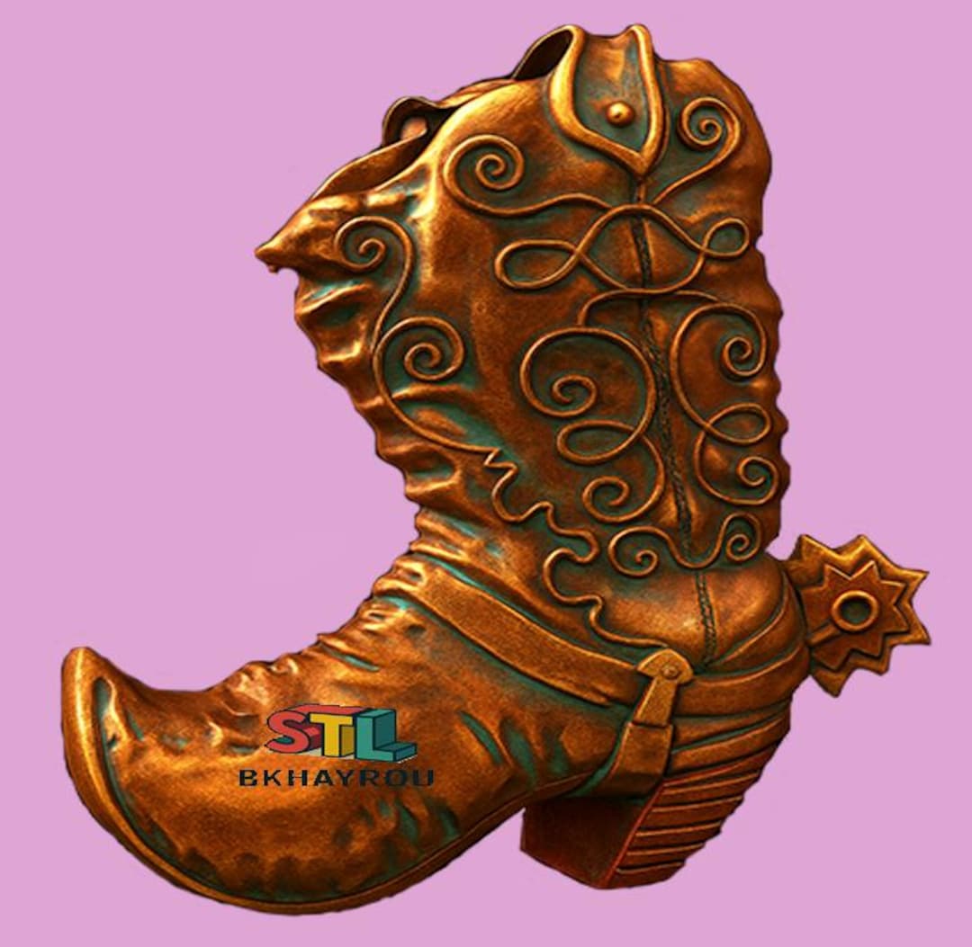 Cowboy Boot STL File: 3D Print, CNC, Laser Cut (digital Download - Etsy