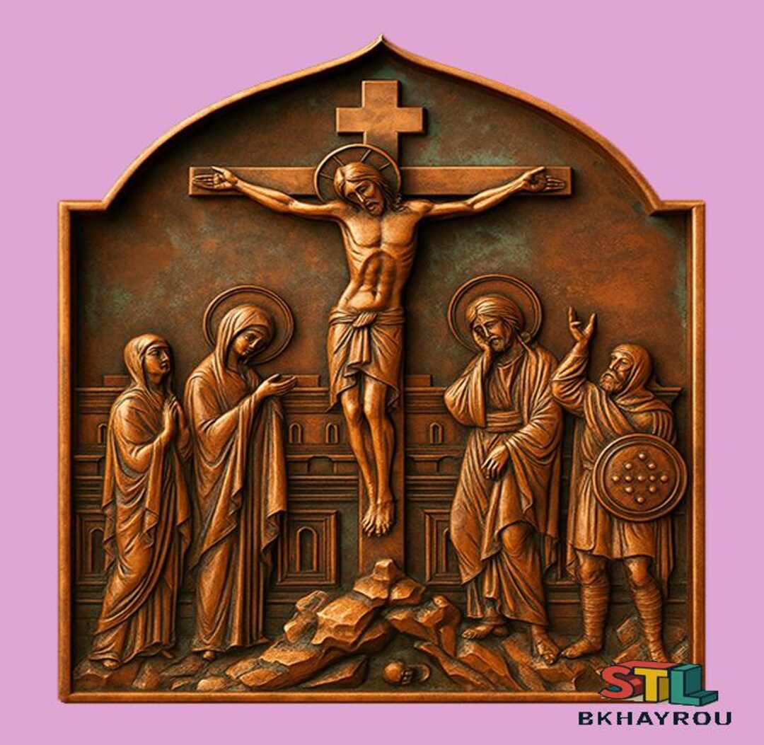 Crucifixion of Jesus 3D Model STL File: CNC, Laser, Wood Carving ...
