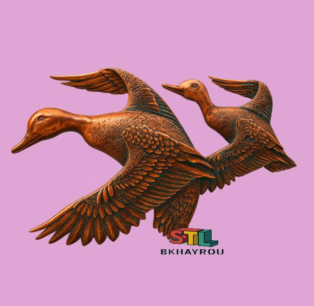 Ducks Flying 3D Model STL File, CNC Laser Cut, Wood Carving (digital ...