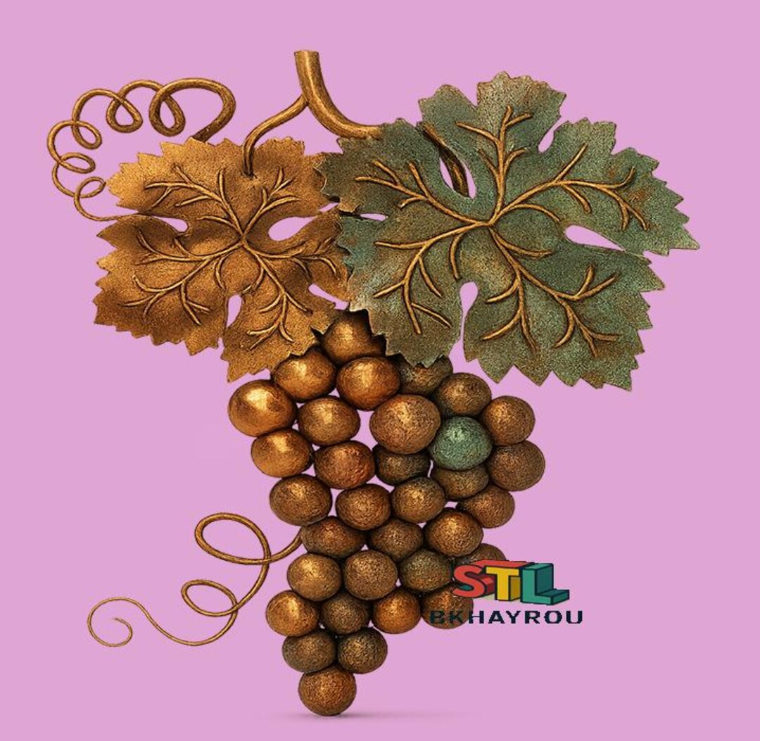 Resin Grape STL File, 3D Model, CNC Router, Laser Cut (digital Download ...