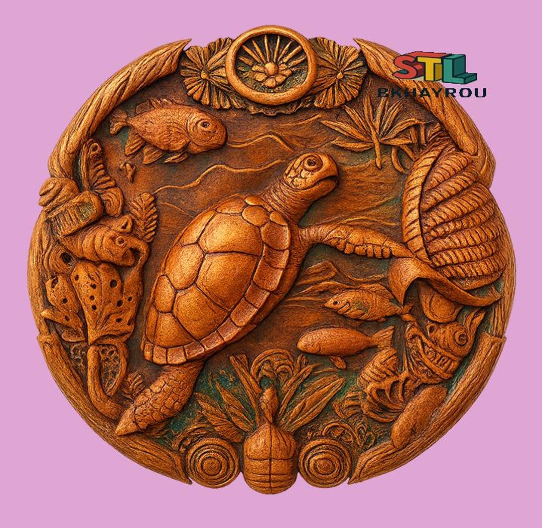 Turtle 3D Model STL File: CNC Router, Laser Cut, 3D Printing (digital ...