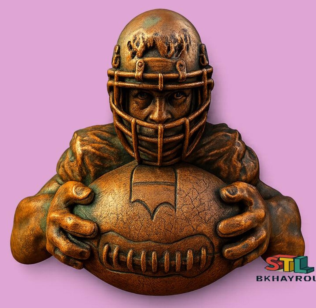 American Football Player 3D Model: CNC, Laser, 3D Printing (STL File ...