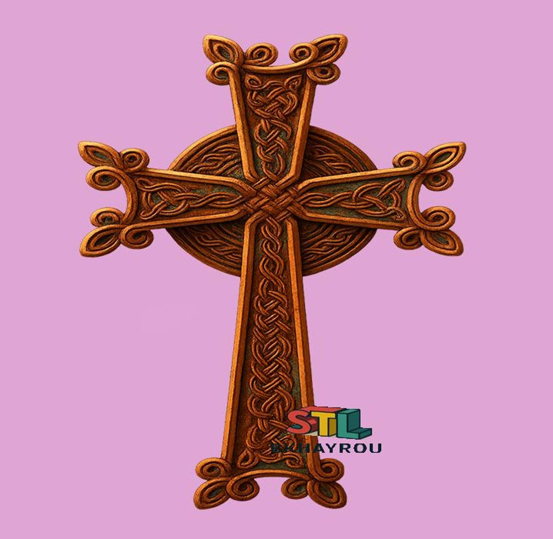 Christian Cross STL File: 3D Print, CNC, Laser Cut (digital Download ...