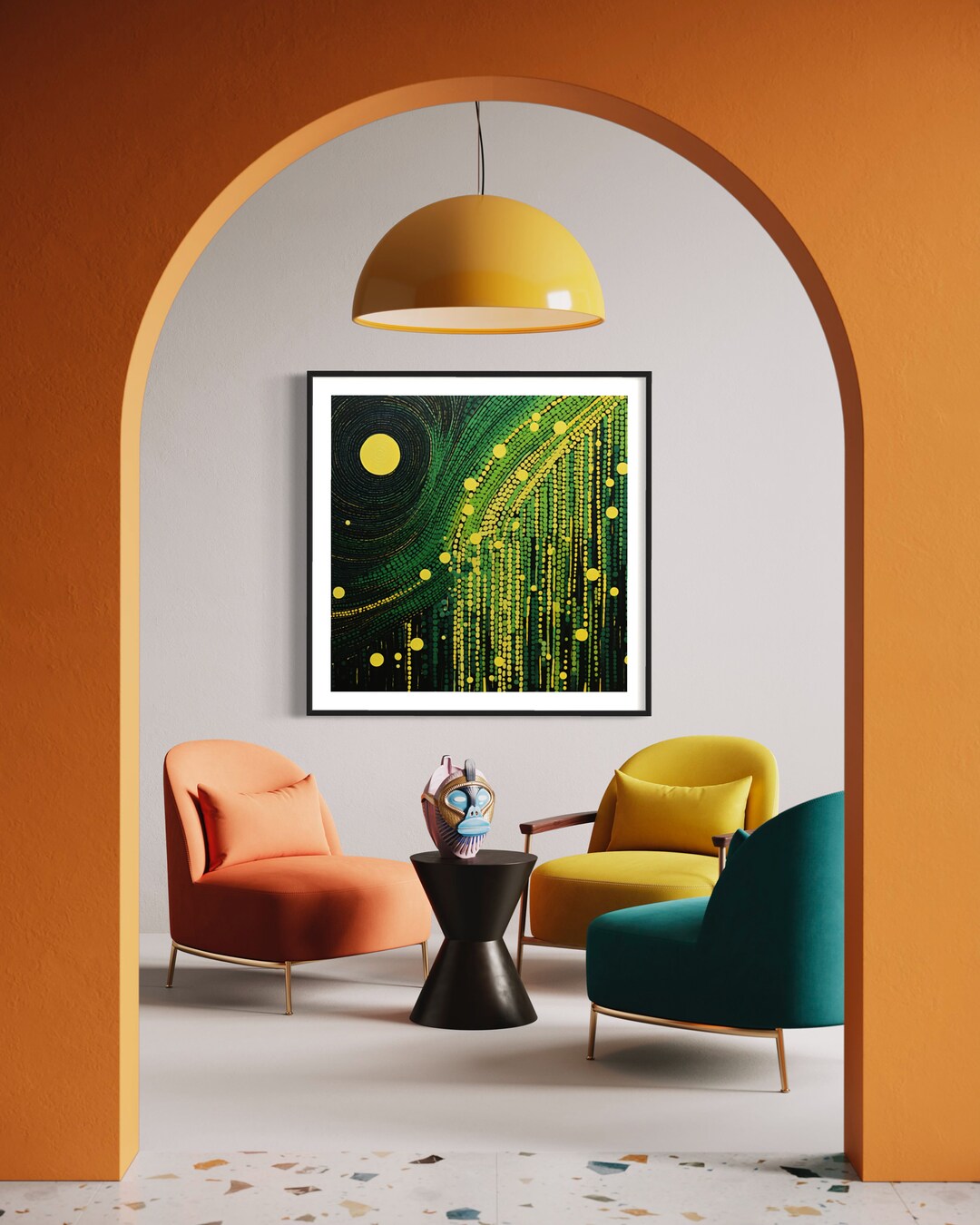 Pointillism Artwork, Caribbean Art, African Art, African Canvas Print ...