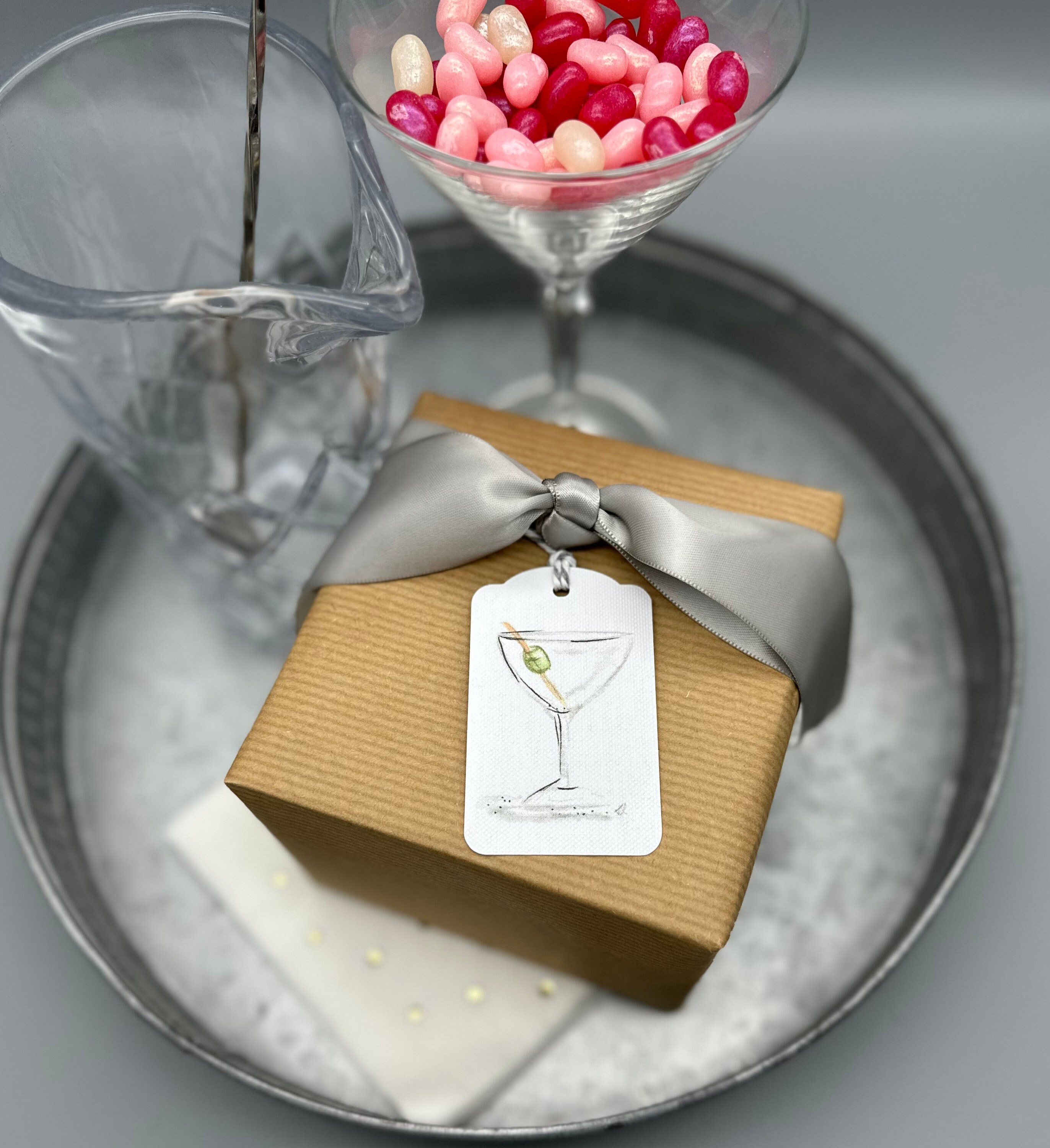 Cocktail Gift Tags-martini,margarita,gin, & Pink Cocktail-set of 8 (2 ...