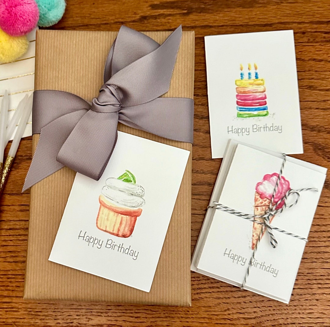 Birthday Greeting Cards With Envelopes - Set of 6 (3 Designs, 2 of Each ...