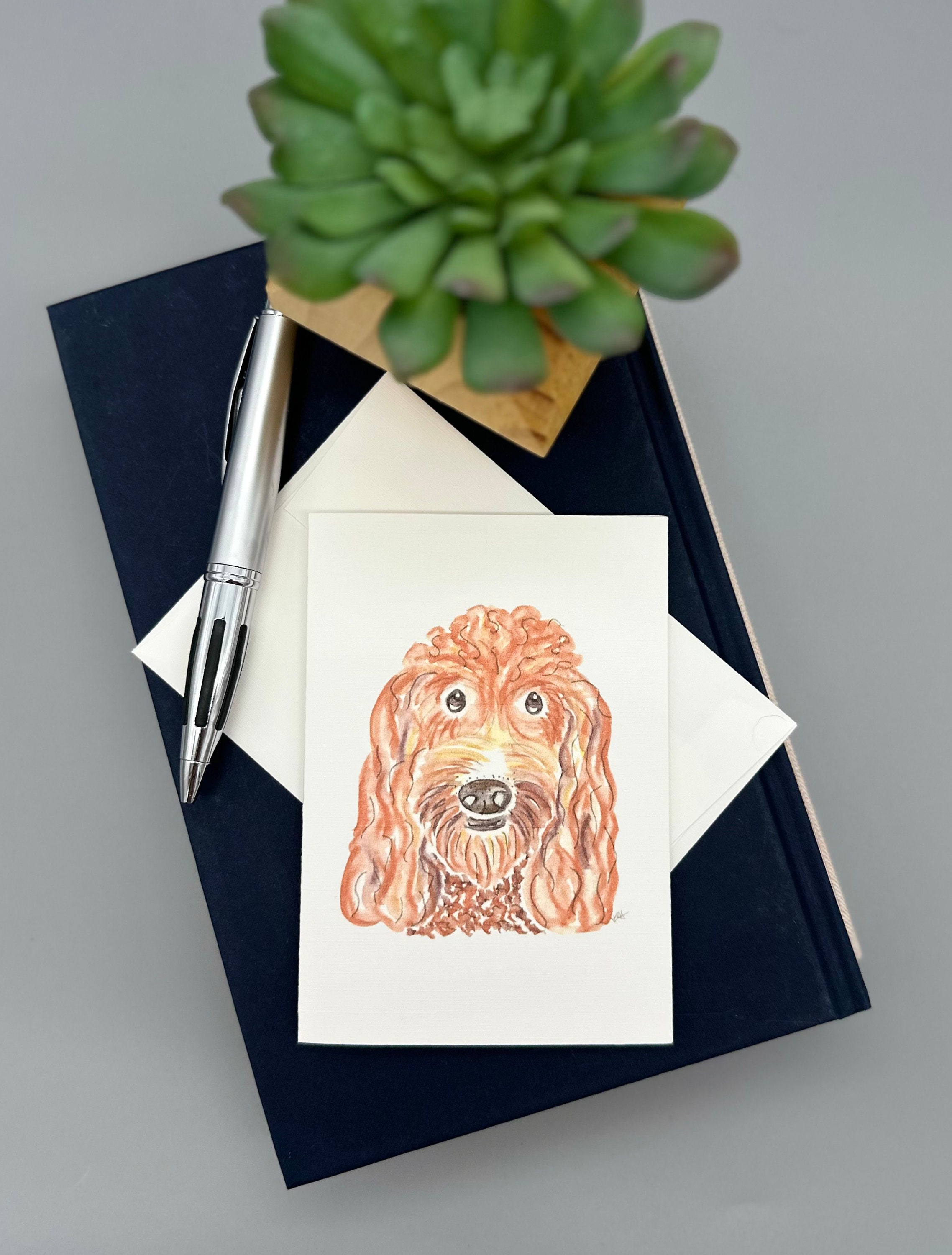 Cooper the Labradoodle Greeting Cards With Envelopes Set of 2, 4, or 6 ...
