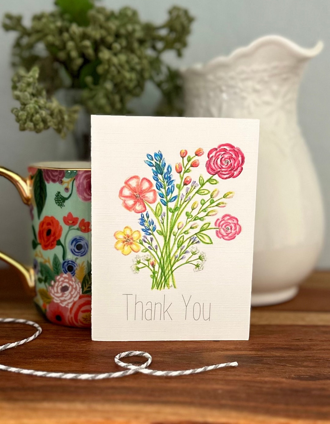 Thank You Greeting Cards With Envelopes - Set of 6 (1 Design) - Etsy