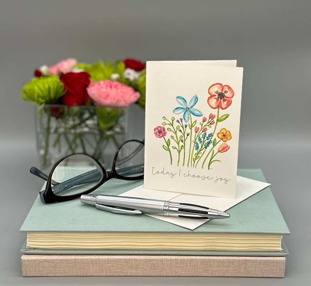 Today I Choose Joy Greeting Cards With Envelopes - Set of 2, 4, or 6 (1 ...