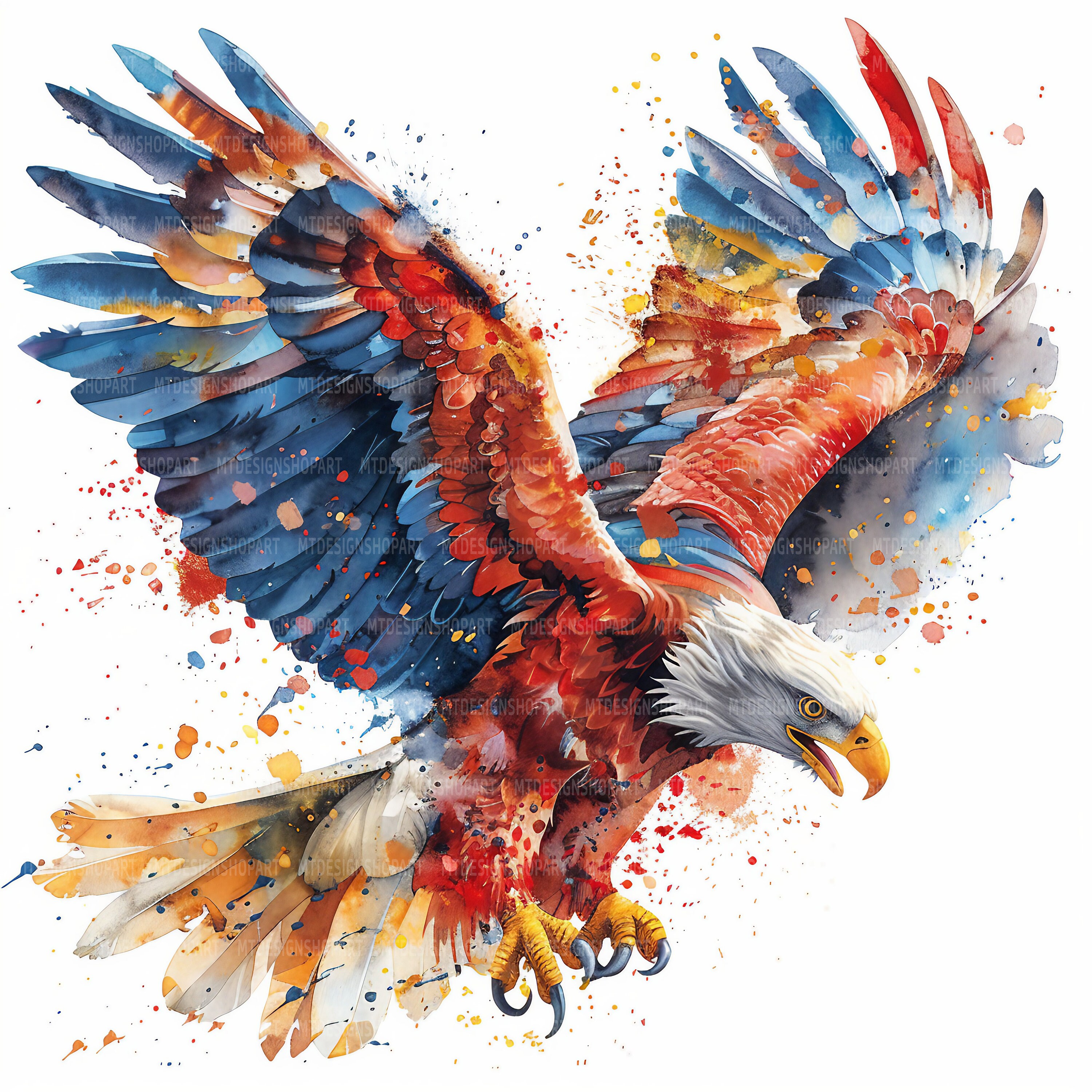 16 USA Patriotic Eagle Clipart, United States Eagle Images, Printable ...
