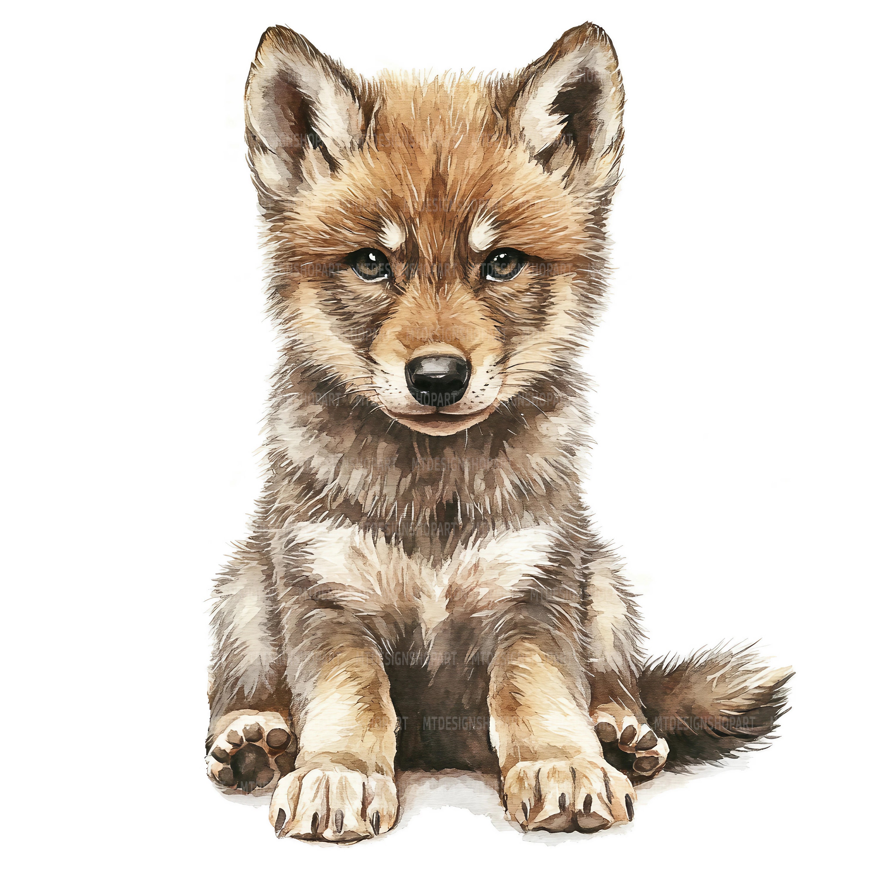 Cute Baby Wolf Drawing
