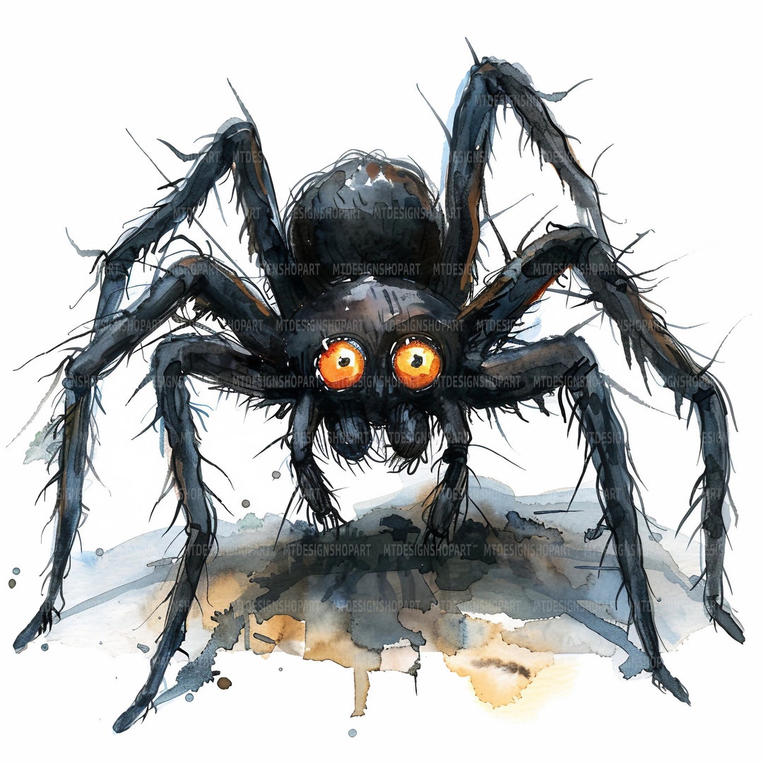 17 Halloween Spiders Clipart, Spider Clipart, Halloween, Printable ...