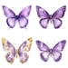 19 Purple Butterfly Clipart, Gold and Purple Butterflies , Printable ...
