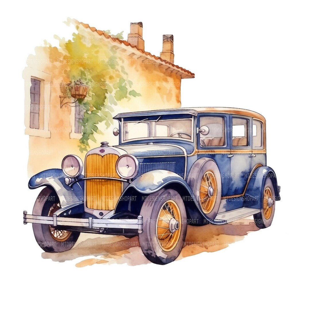 16 Old Classic Car Clipart, Vintage Car Clipart, Victorian, Printable ...