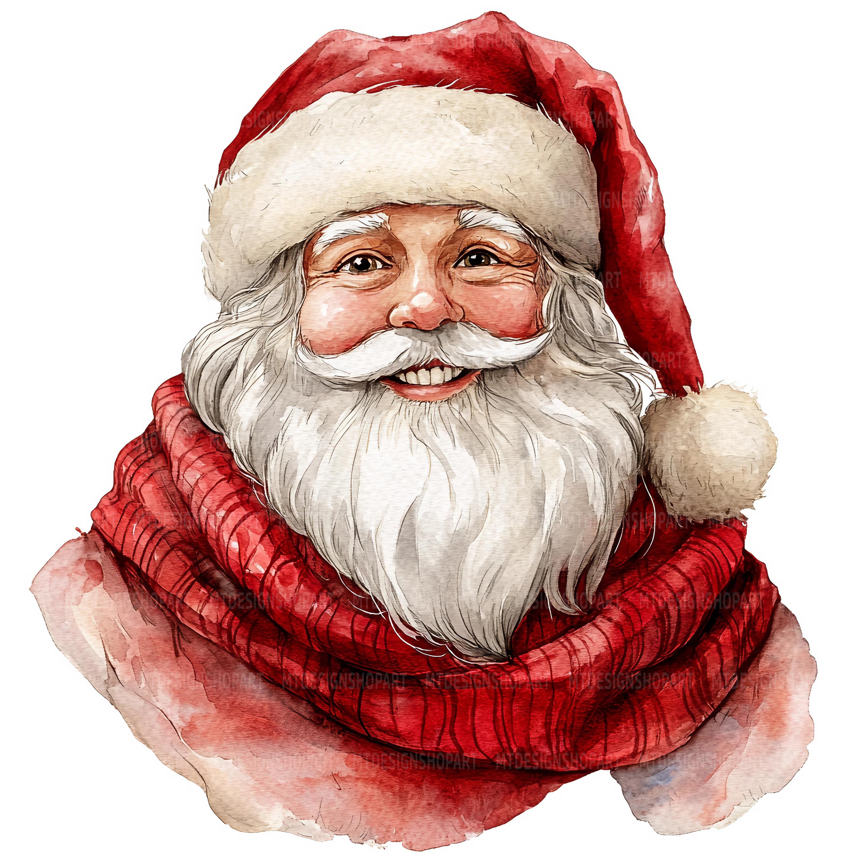 18 Christmas Santa Claus Clipart, Santa Claus Bundle, Printable ...
