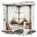 24 Night Window Clipart, Nursery Window Clipart, Printable Watercolor ...